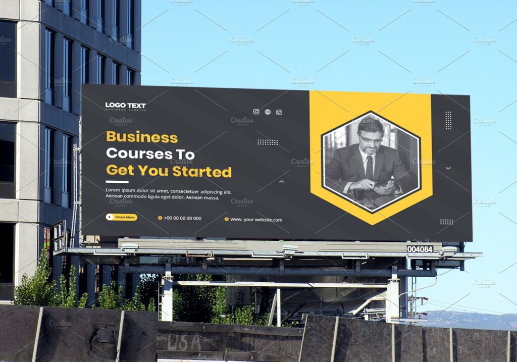 Business Online Course Billboard – MasterBundles