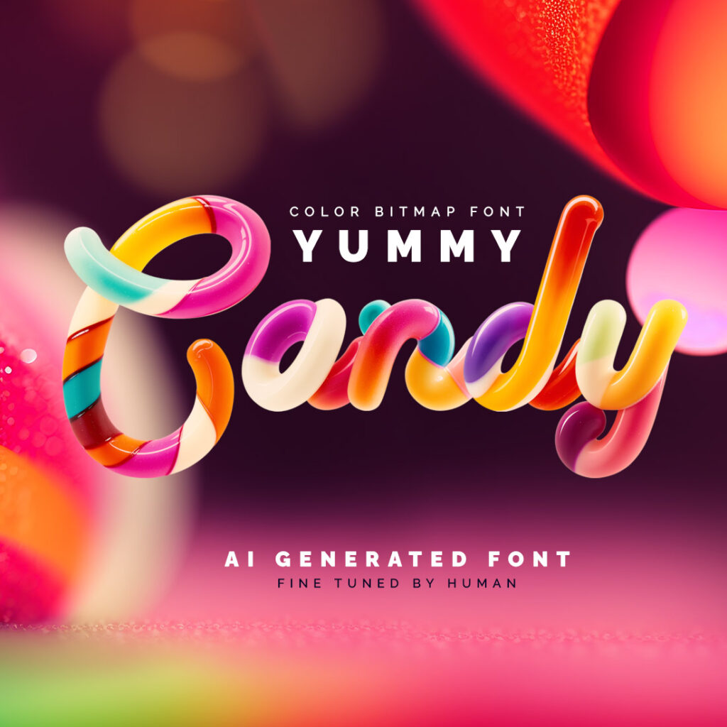 Yummy Candy - Color Bitmap Font - MasterBundles