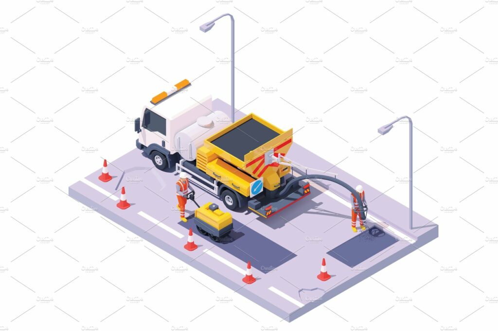 Road potholes spray injection repair – MasterBundles