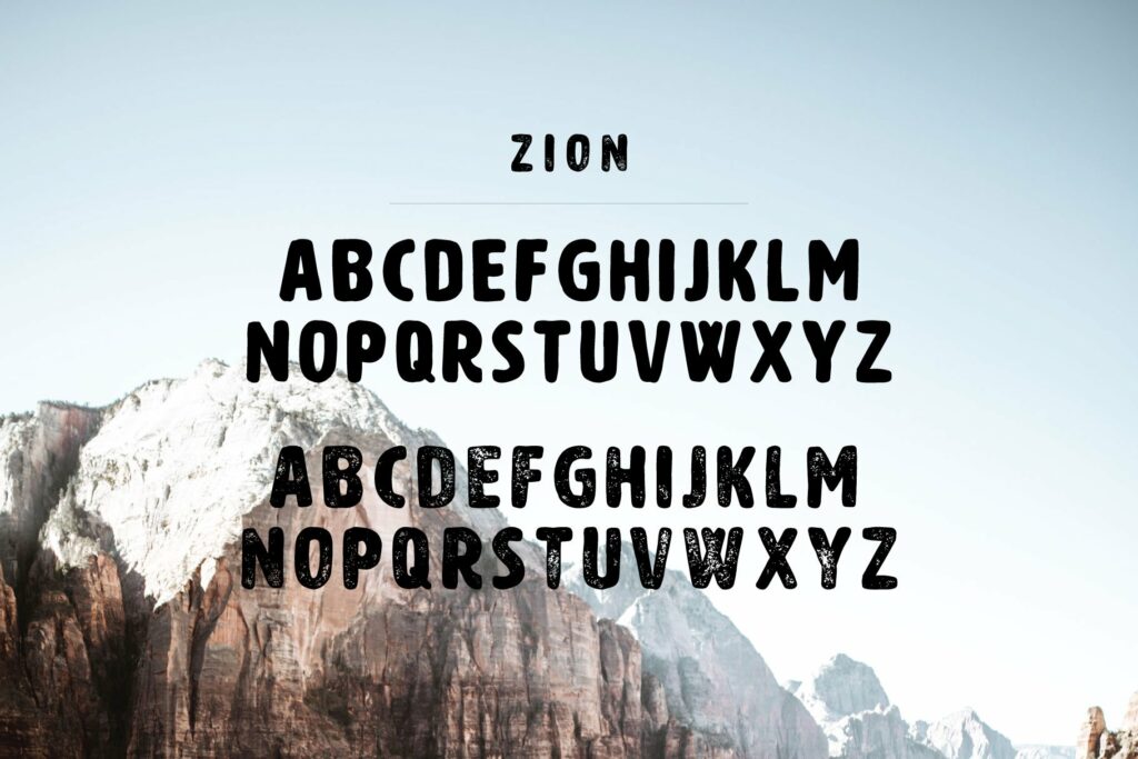 Zion Font + FREE Logo Badges! – MasterBundles