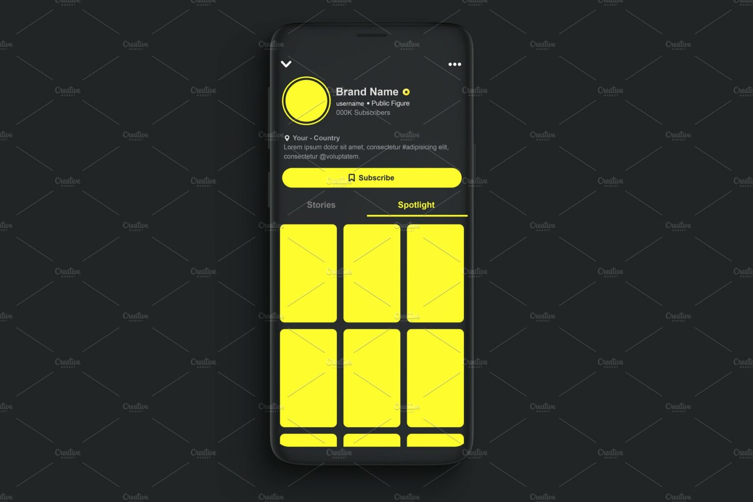 Snapchat Template Mockup PSD – MasterBundles