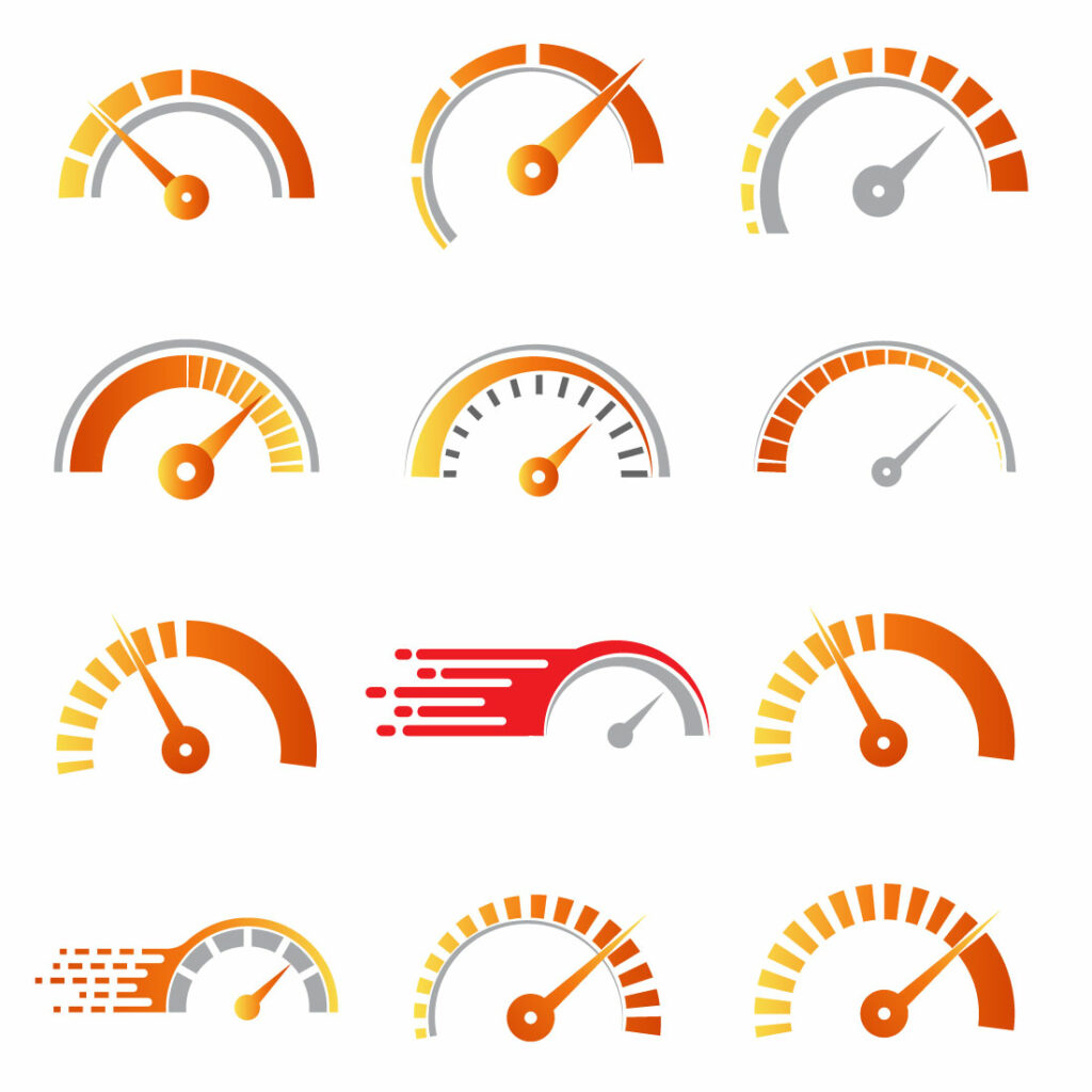 Abstract Vector 12 Speed Logo Bundle. Creative Speed, Time, Clock Icon ...