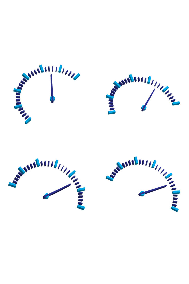 Abstract Vector 4 Speed Logo Set. Creative Speed, Time, Clock Icon Set ...