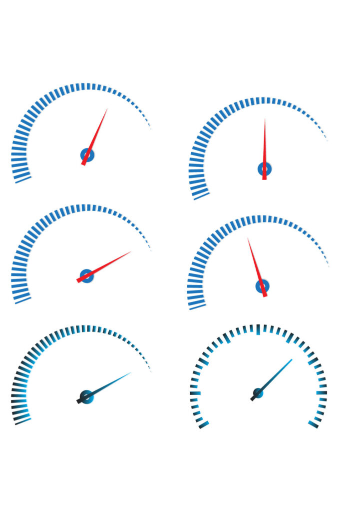 Abstract Vector 6 Speed Logo Bundle. Creative Speed, Time, Clock Icon ...