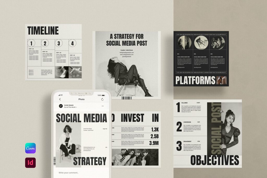 Strategy Social Media Post Design – MasterBundles
