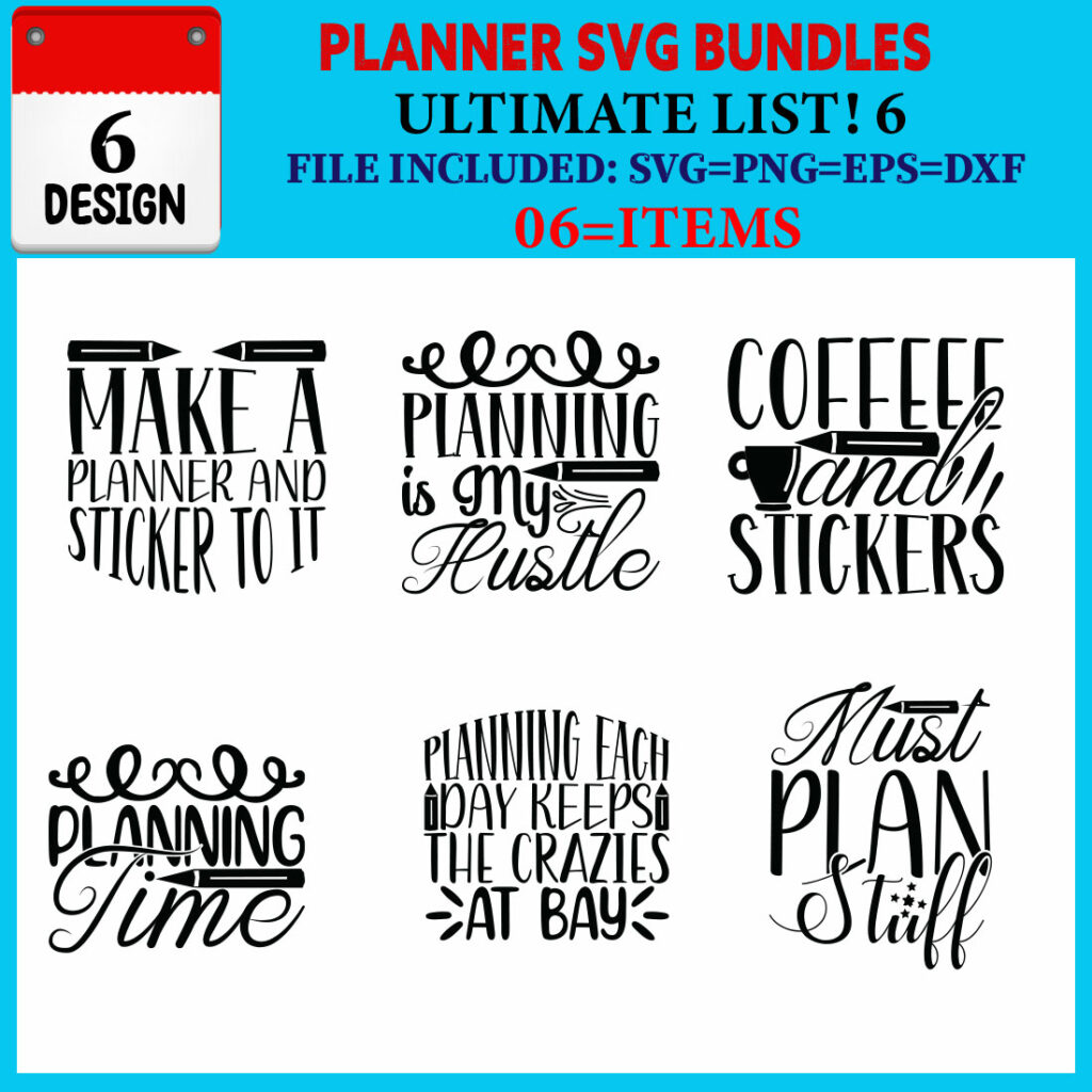 Planner T-shirt Design Bundle Vol-02 - MasterBundles