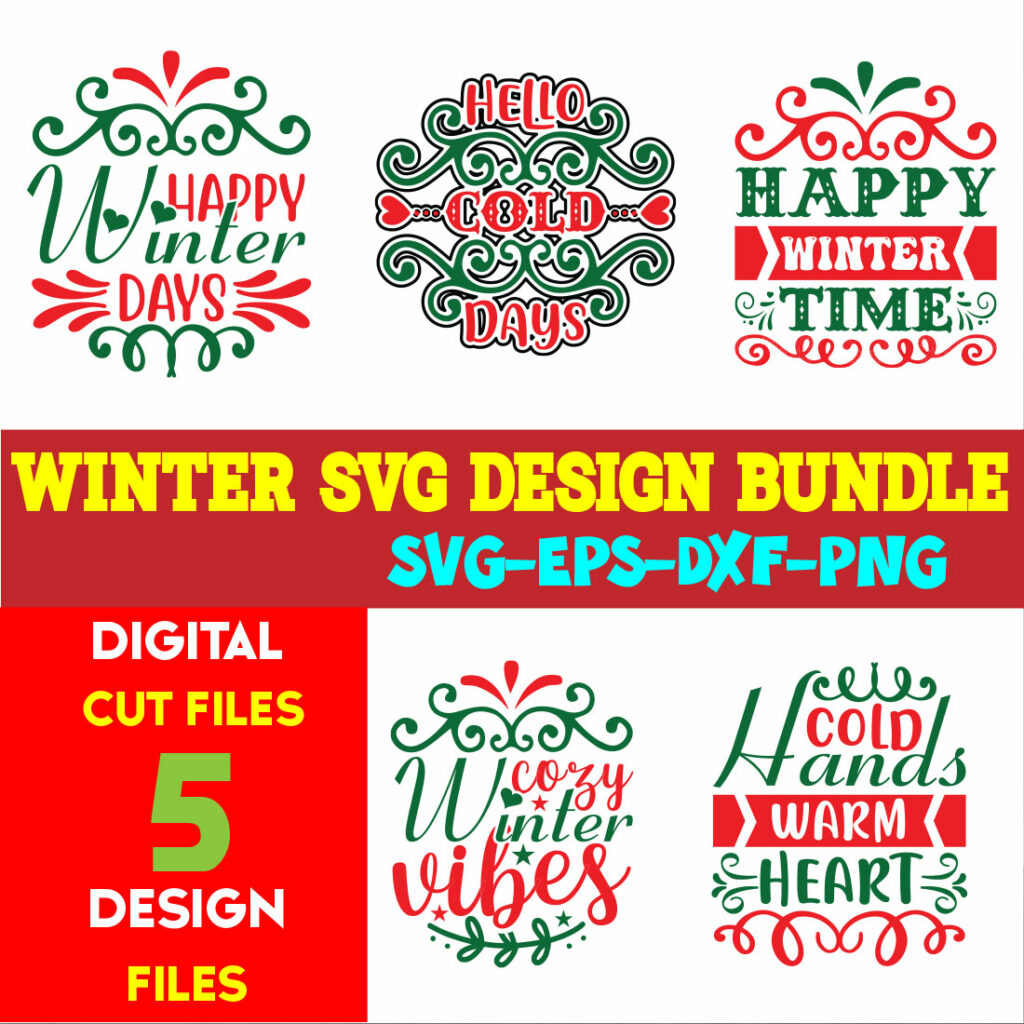 Winter T-shirt Design Bundle volume -01 - MasterBundles