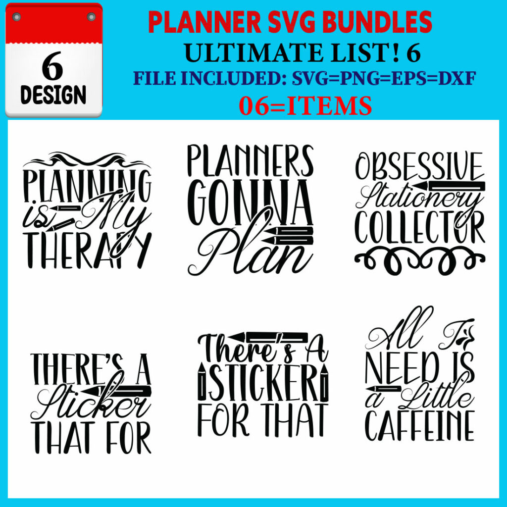 Planner T-shirt Design Bundle Vol-03 - MasterBundles