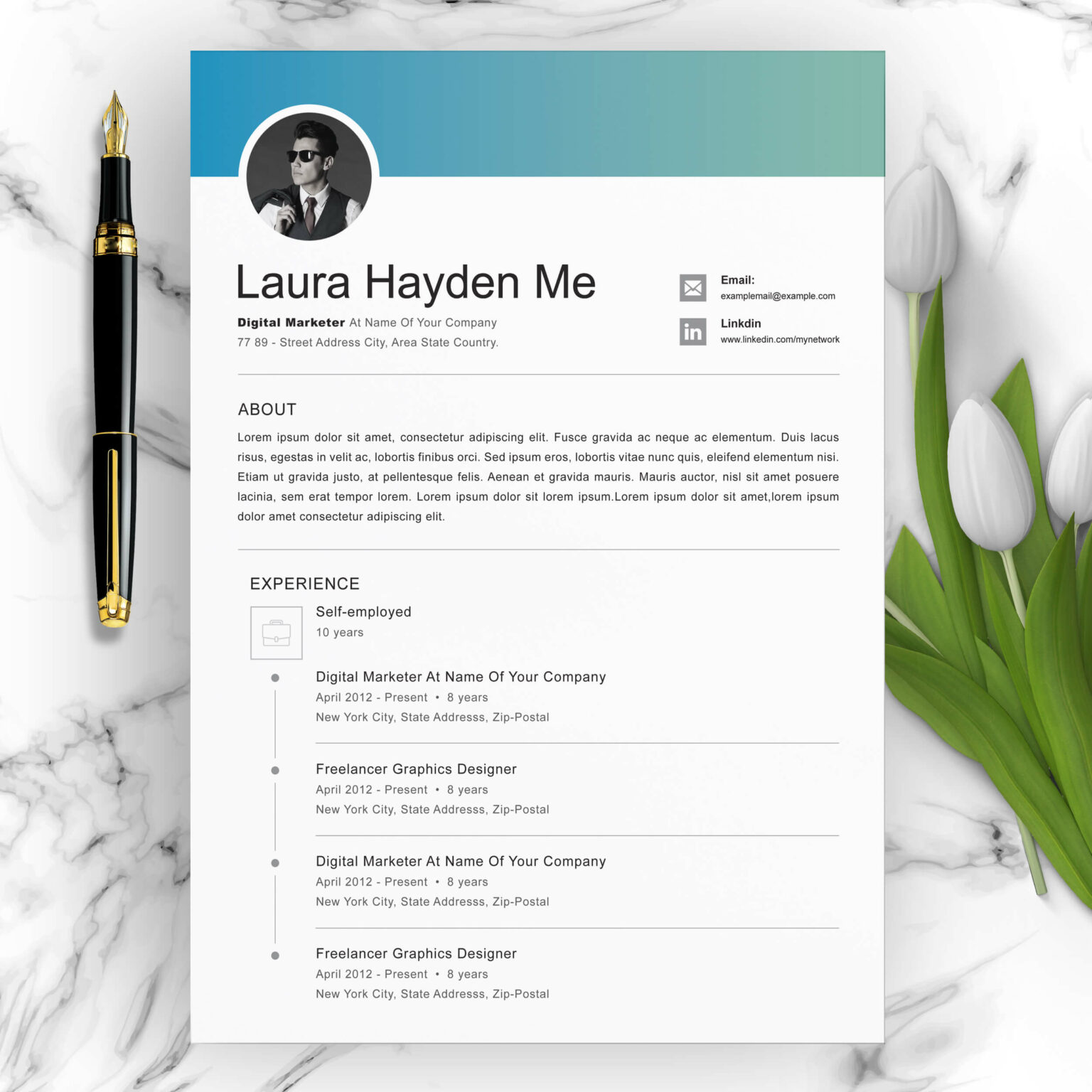 Digital Marketer Resume Template | Best Professional Resume Template ...