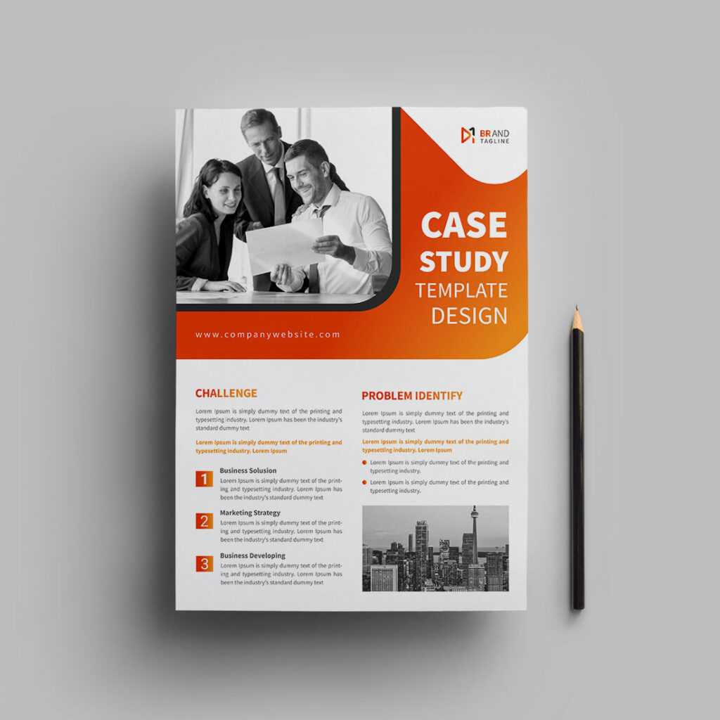Case study flyer design template - MasterBundles