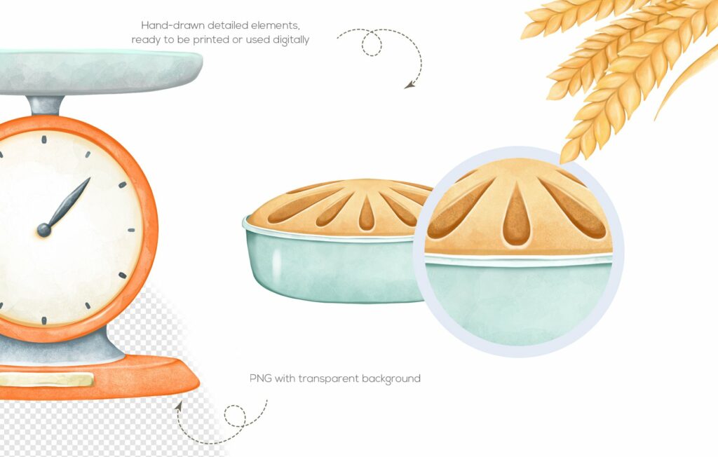 Cute baking digital clipart – MasterBundles