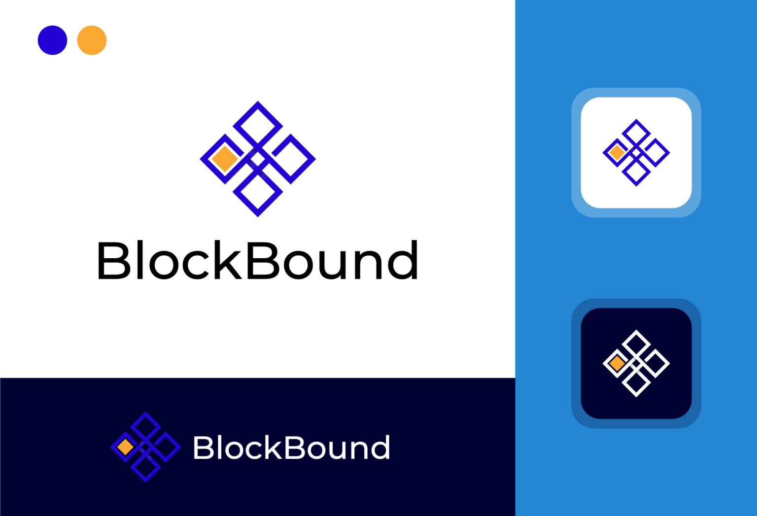 Block bound Simple and minimal logo design - MasterBundles