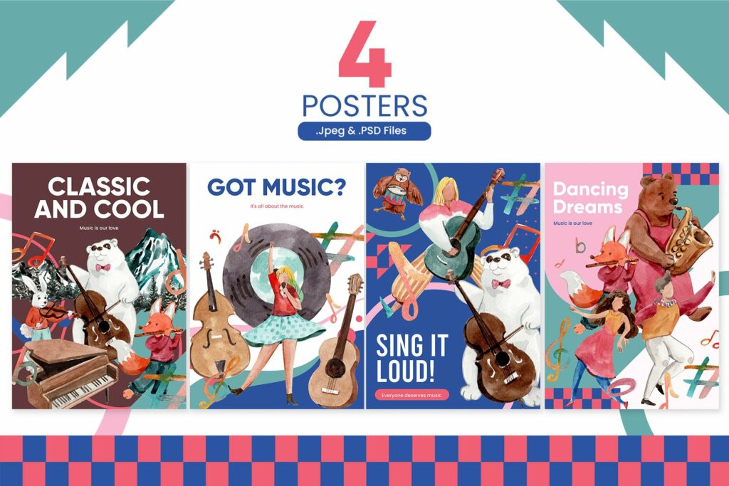 Music Festival Watercolor – MasterBundles