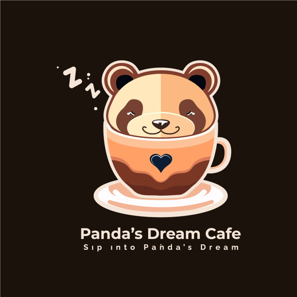 Panda's Dream Cafe Logo Design - MasterBundles
