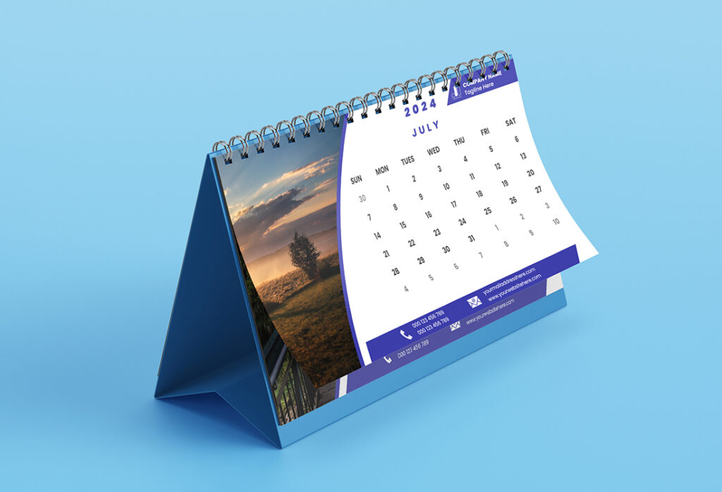 Desk Calendar 2024 template - MasterBundles