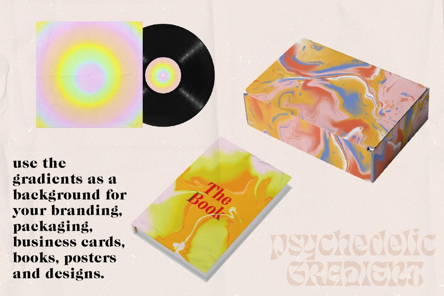 Psychedelic Gradient - 70s design – MasterBundles