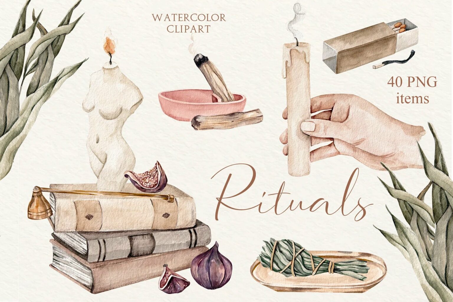 Watercolor Candles Clipart – MasterBundles
