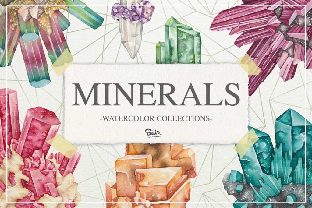 Minerals Watercolor – MasterBundles