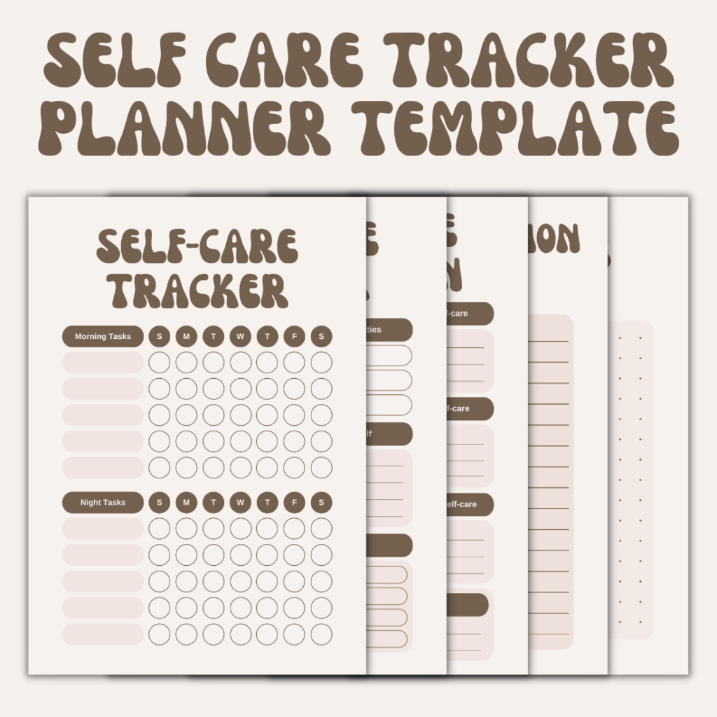 Self Care Tracker Planner Template - MasterBundles
