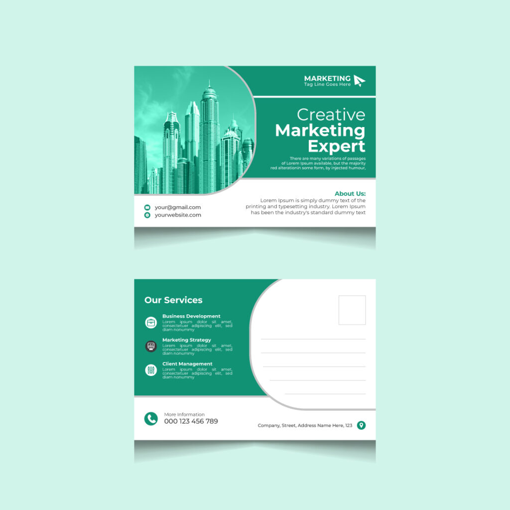 02: creative marketing postcard design templates - MasterBundles