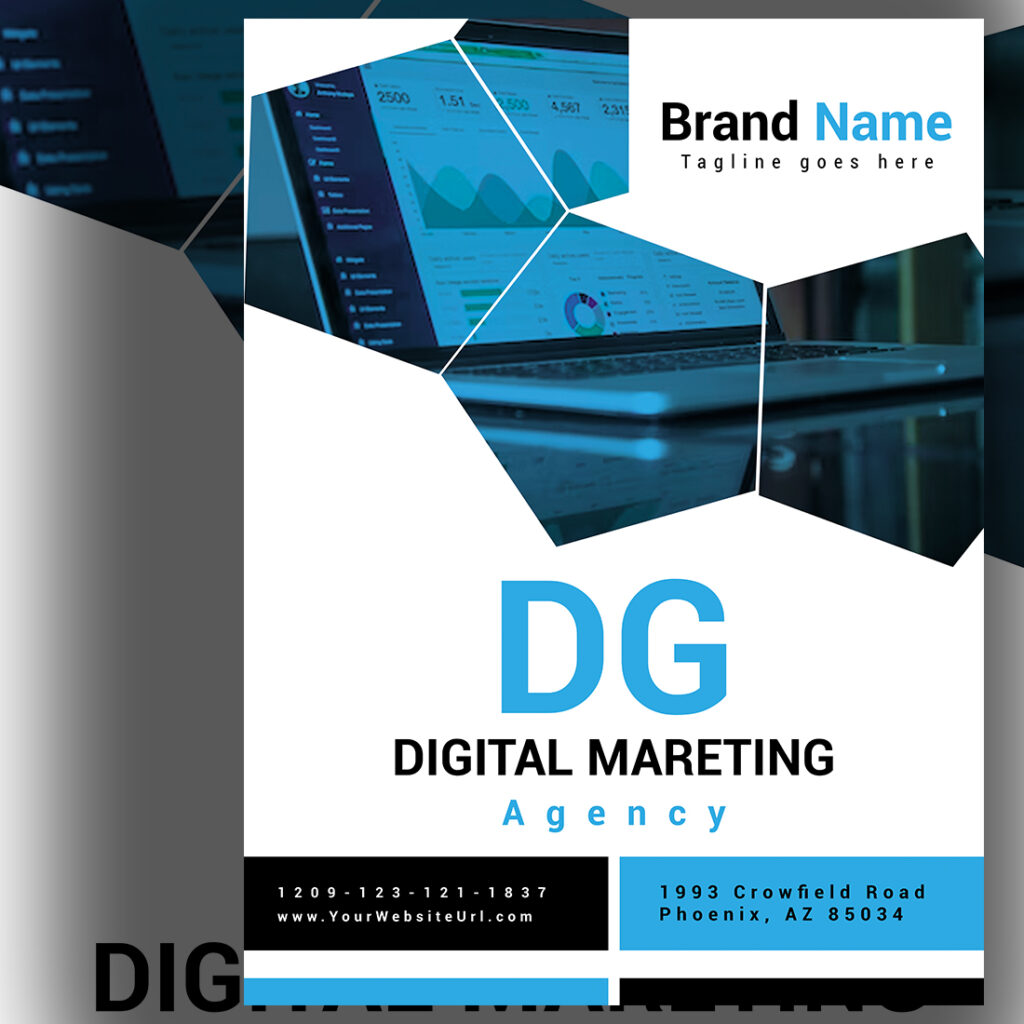 Digital marketing agnecy poster design - MasterBundles