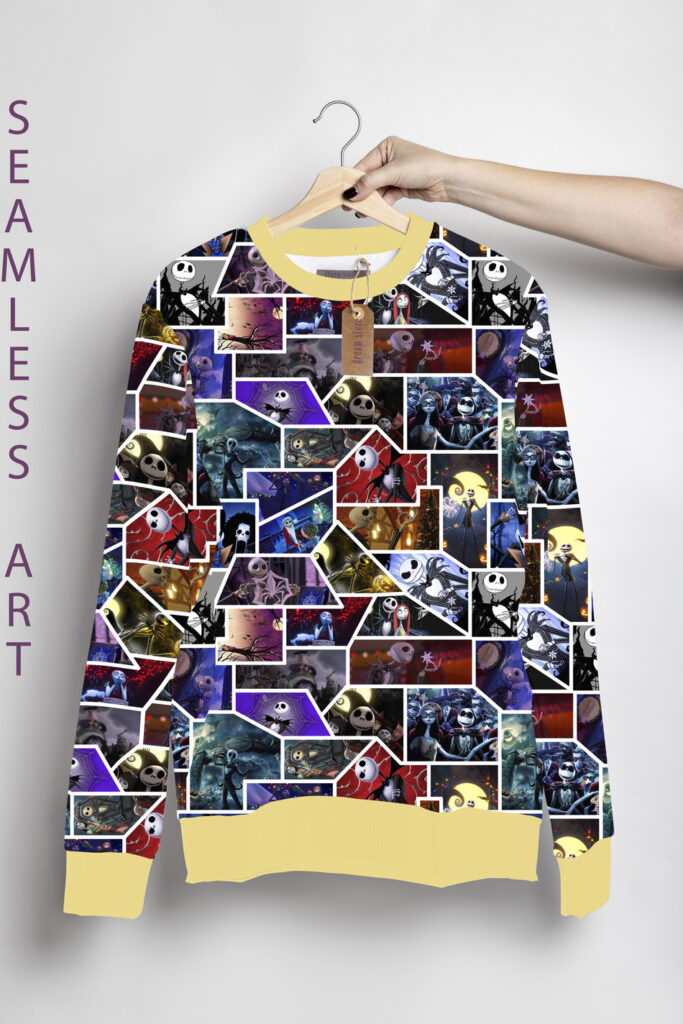 nightmare anime seamless design - MasterBundles