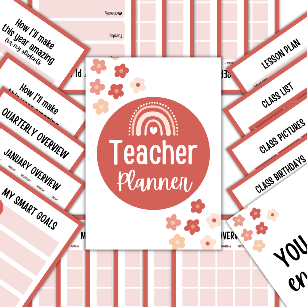Teacher Planner Canva Template - MasterBundles