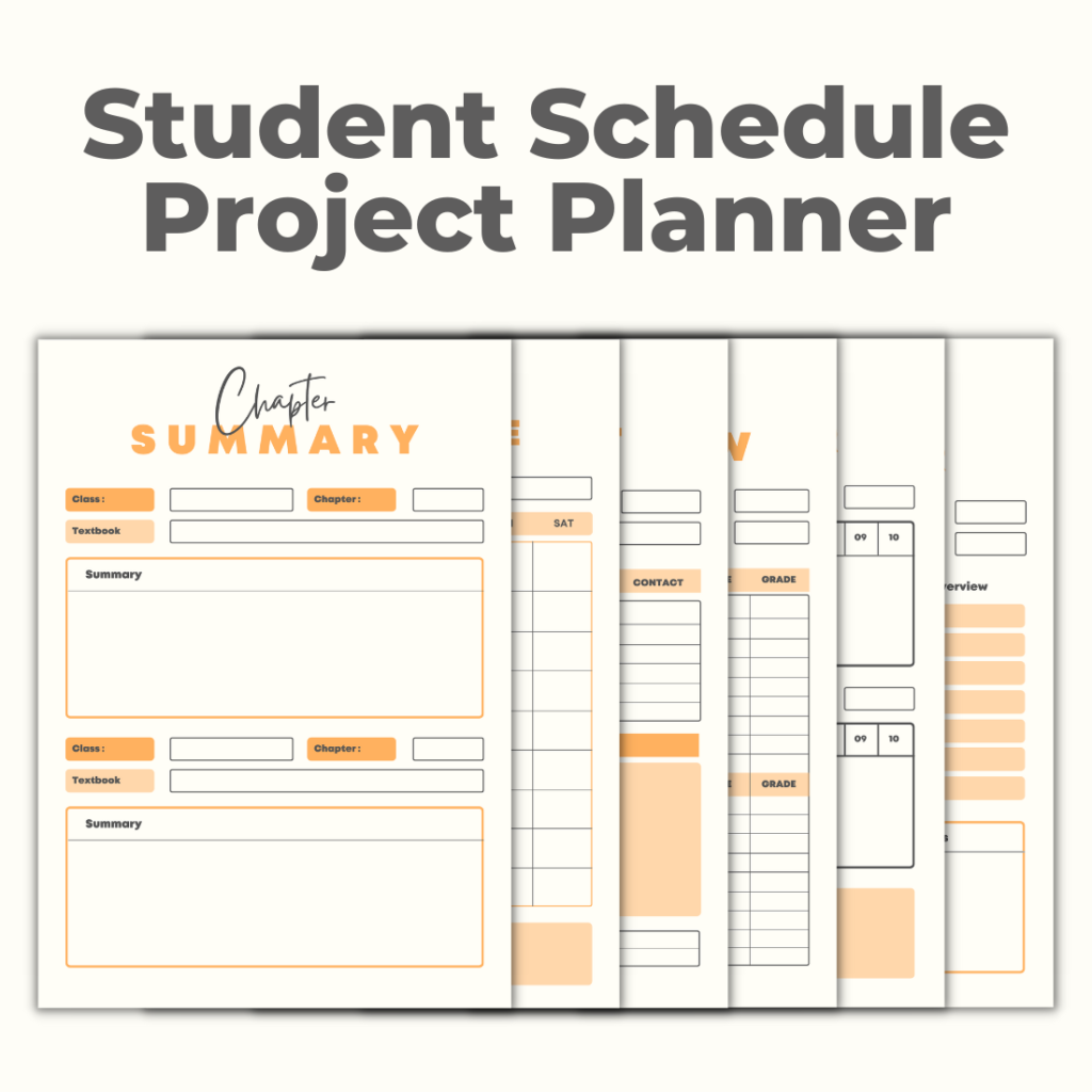 Student Schedule Project Canva Planner - MasterBundles