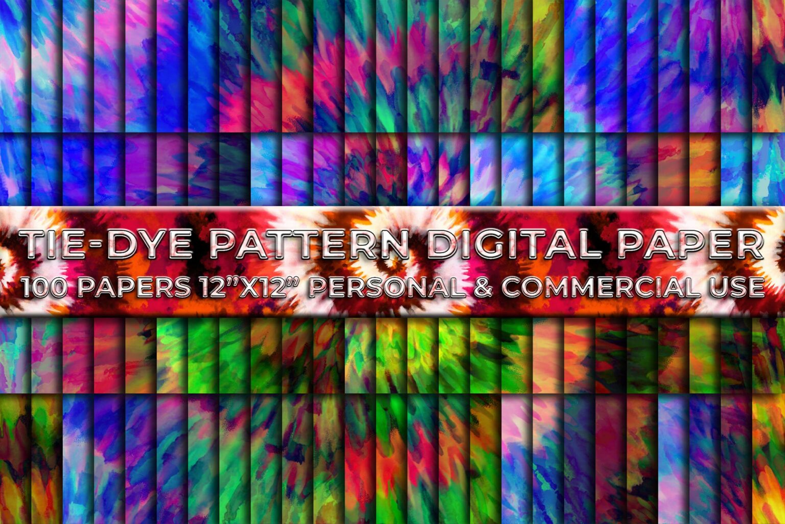100 Tie Dye Pattern Digital Paper – MasterBundles