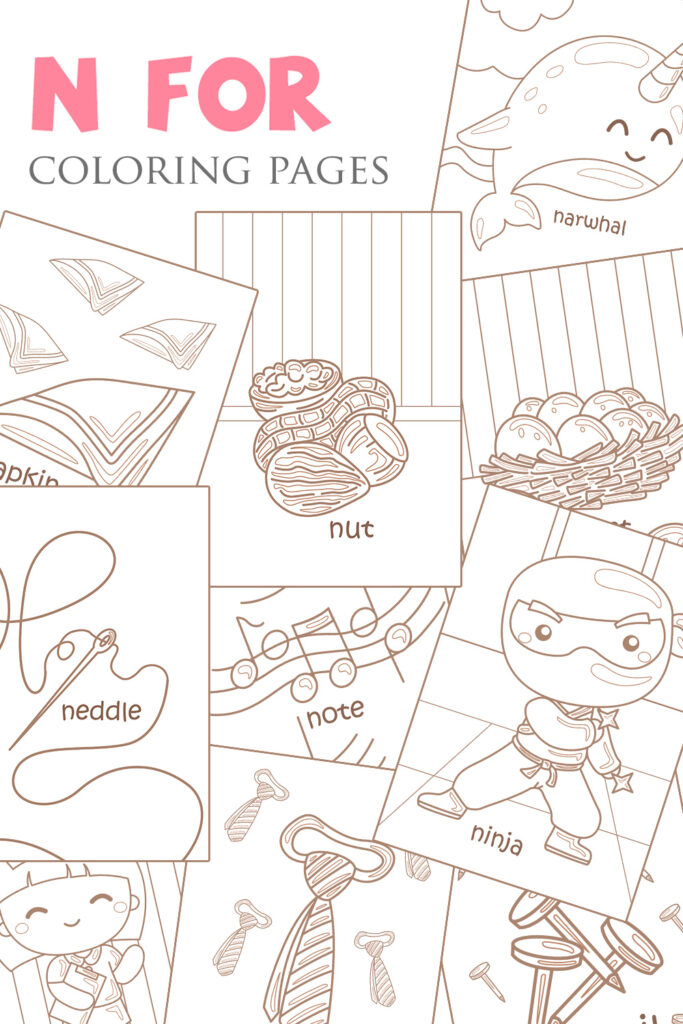 Alphabet N For Vocabulary School Letter Reading Writing Font Study ...