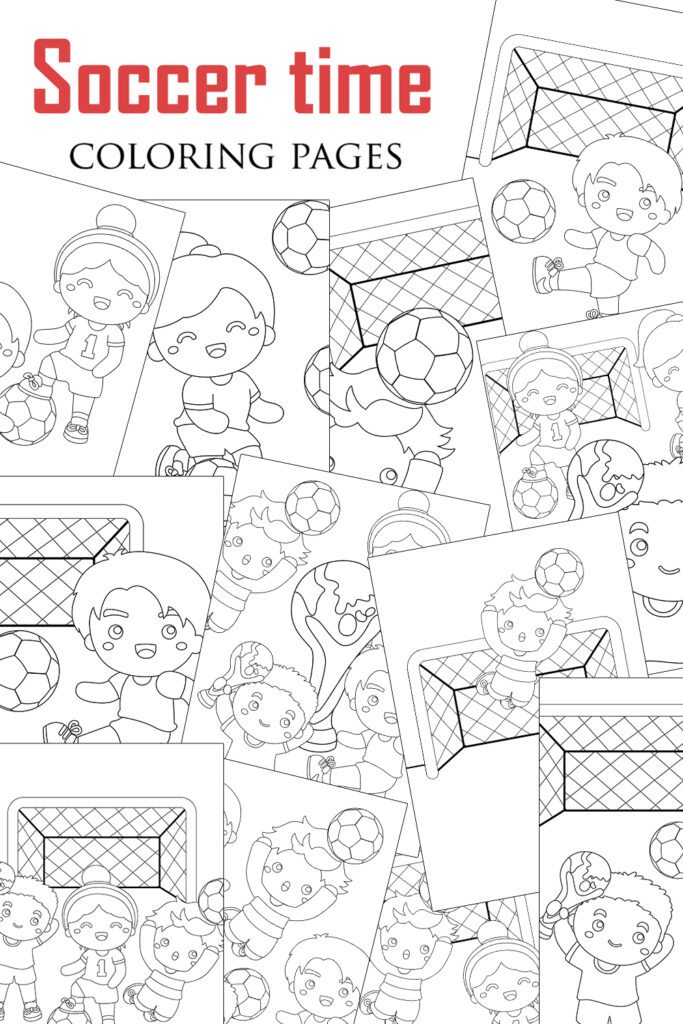 Happy Kids Playing Soccer Time Football Outdoor Activity Tournament ...