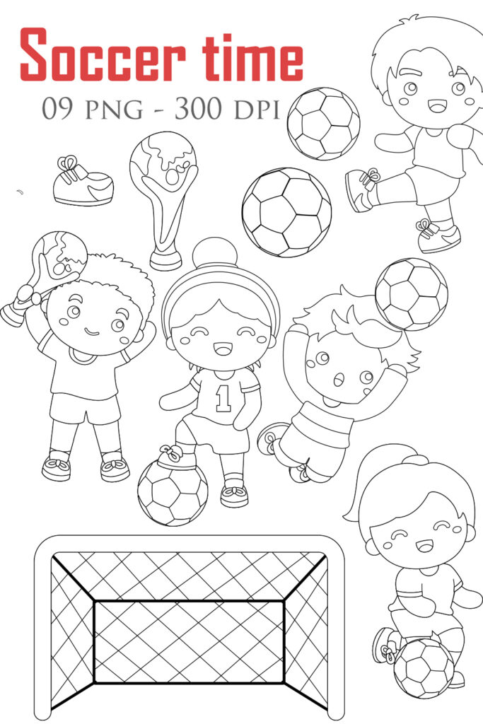 Fun Kids Playing Soccer Football Time Sport Tournament Activity School ...