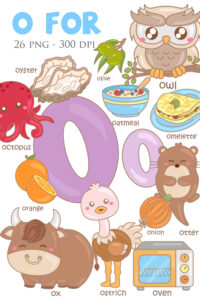 Alphabet O For Vocabulary School Letter Reading Writing Font Study ...