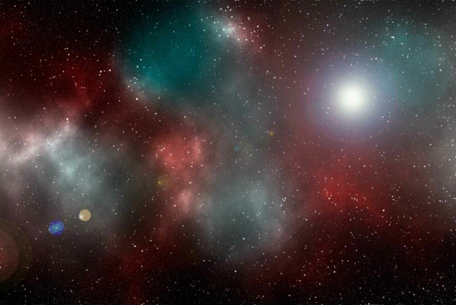 Space background with stardust and shining stars - MasterBundles
