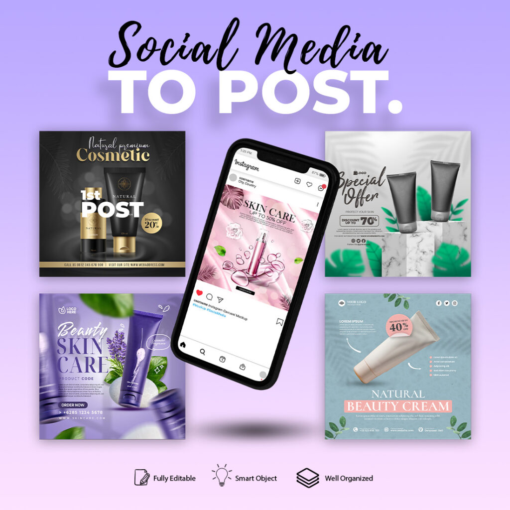 6+ Best Social Media Posts Template For Cosmetics Beauty Products ...