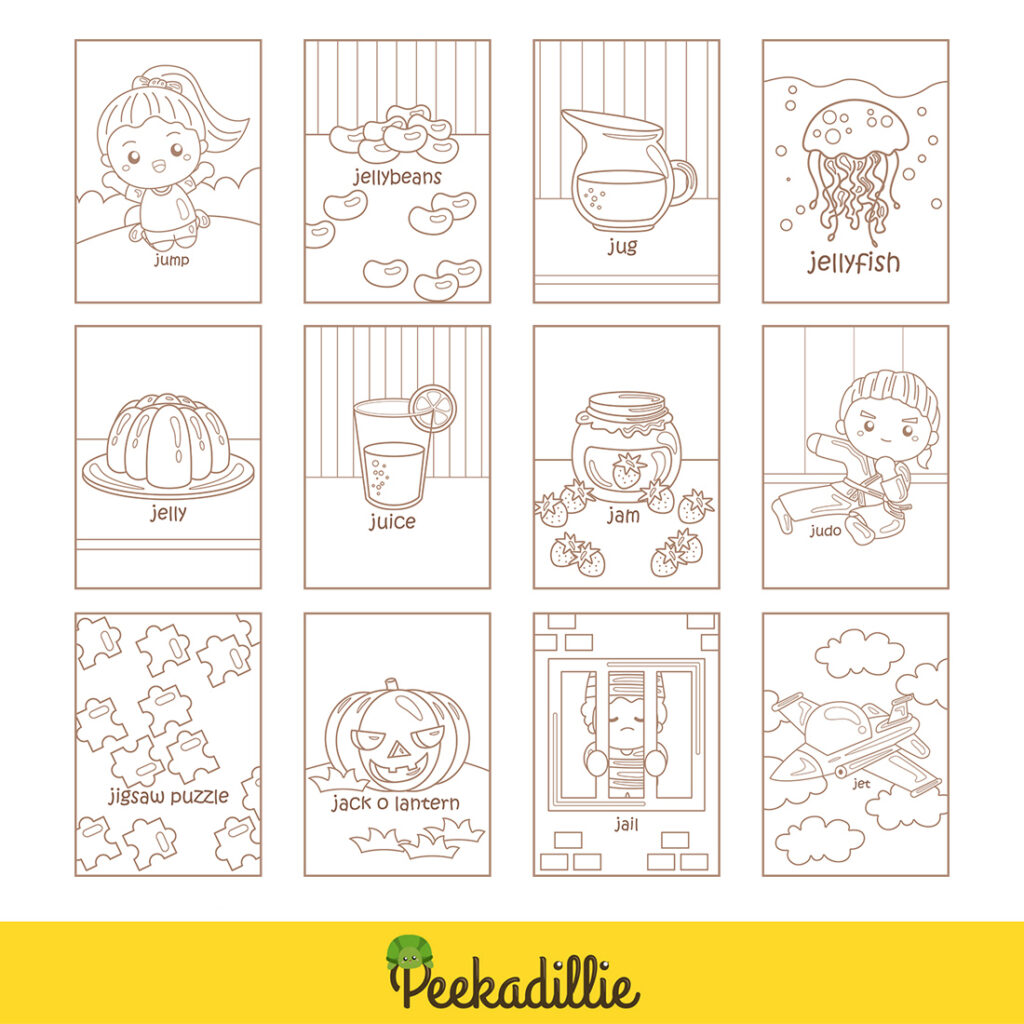 Alphabet J For Vocabulary School Letter Reading Writing Font Study ...