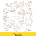 Alphabet M For Vocabulary School Letter Reading Writing Font Study ...