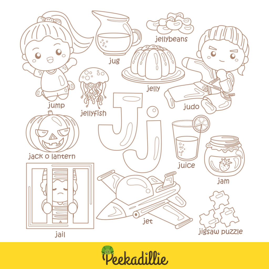 Alphabet J For Vocabulary School Letter Reading Writing Font Study ...