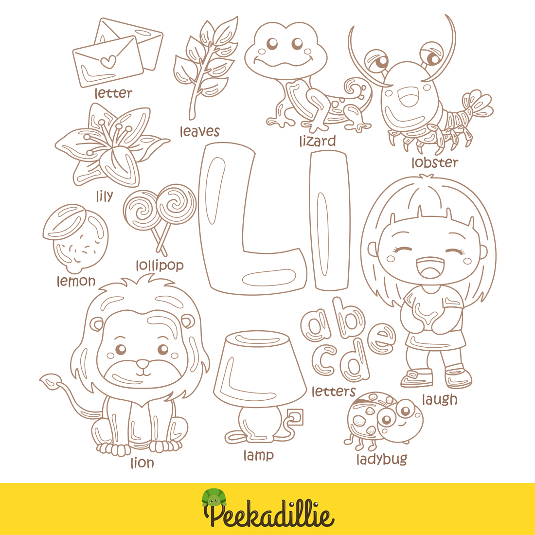 Alphabet L For Vocabulary School Letter Reading Writing Font Study ...