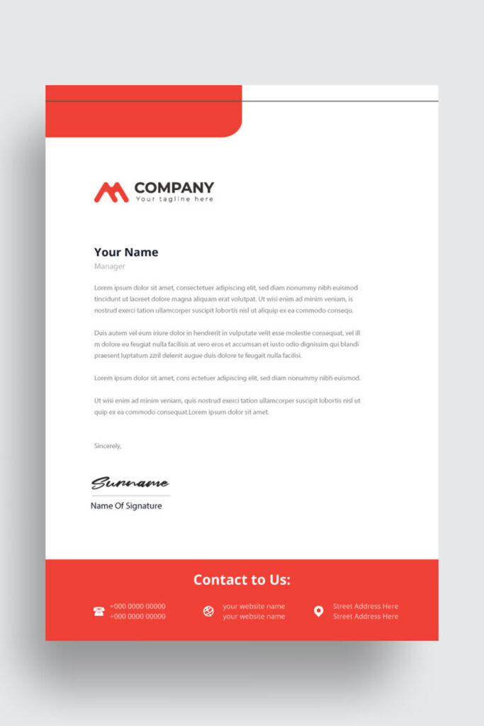 letterhead business corporate template design - MasterBundles