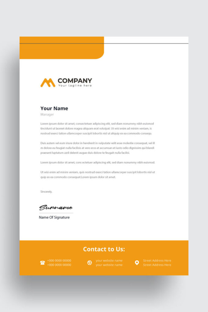 letterhead business corporate template design - MasterBundles