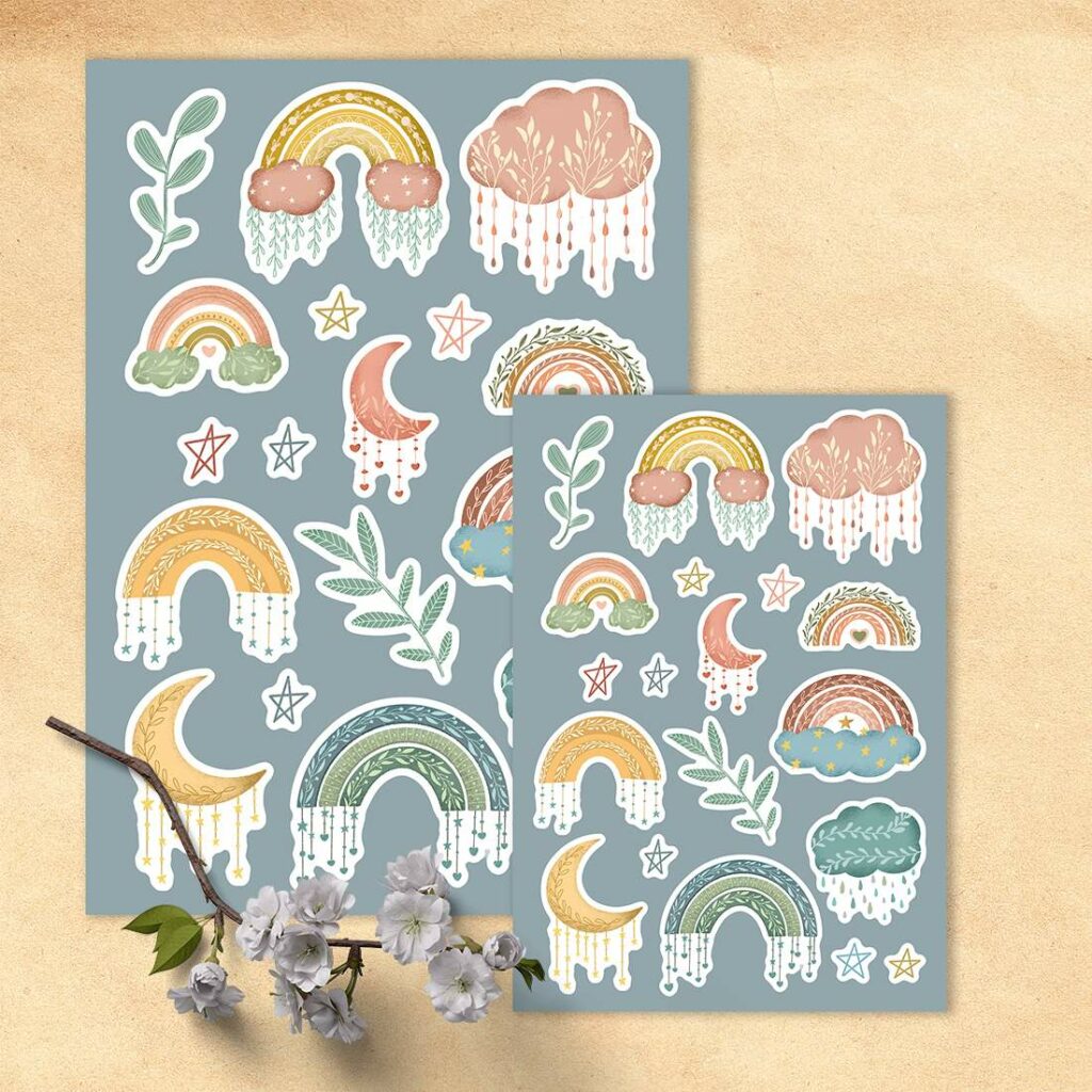 Rainbow sticker pack - MasterBundles