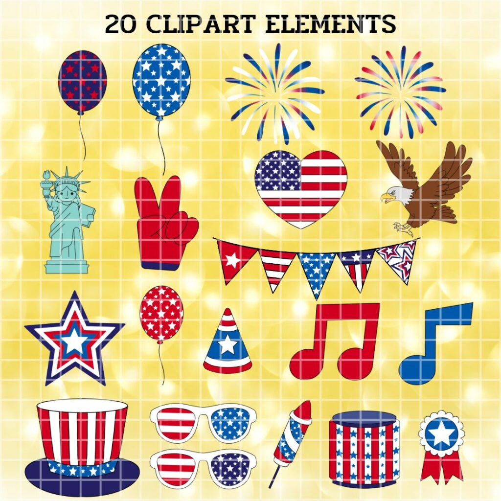 Patriotic Alphabets - 224 PNGs & 2 Seamless patterns - MasterBundles