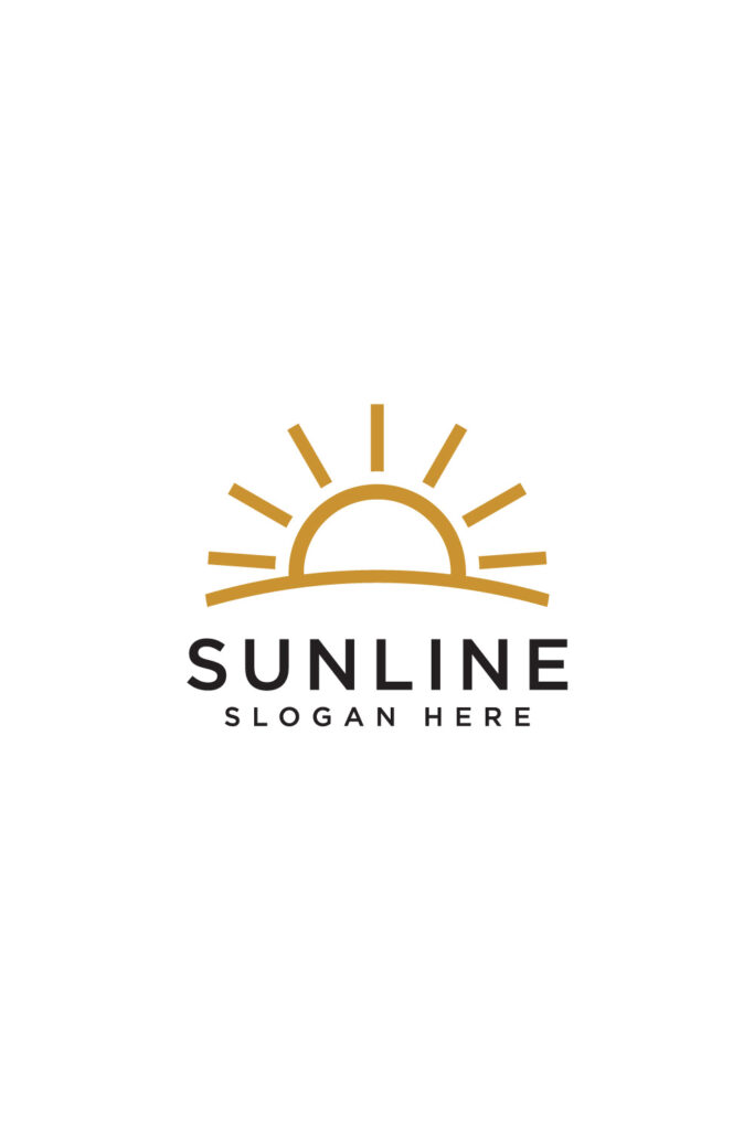 sun line art logo vector - MasterBundles