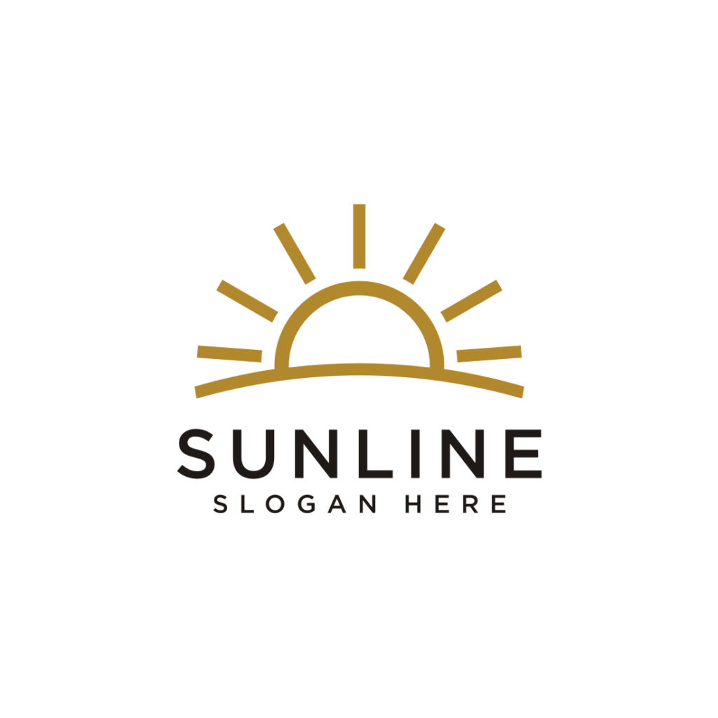 sun line art logo vector - MasterBundles