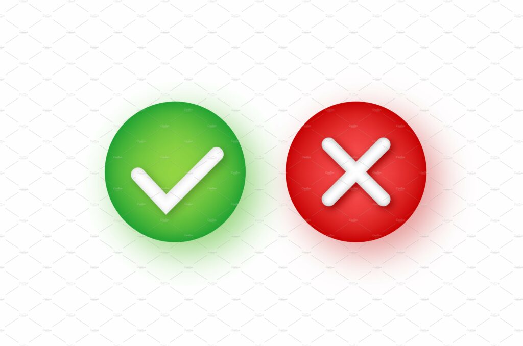 Check marks yes and no, check mark – MasterBundles
