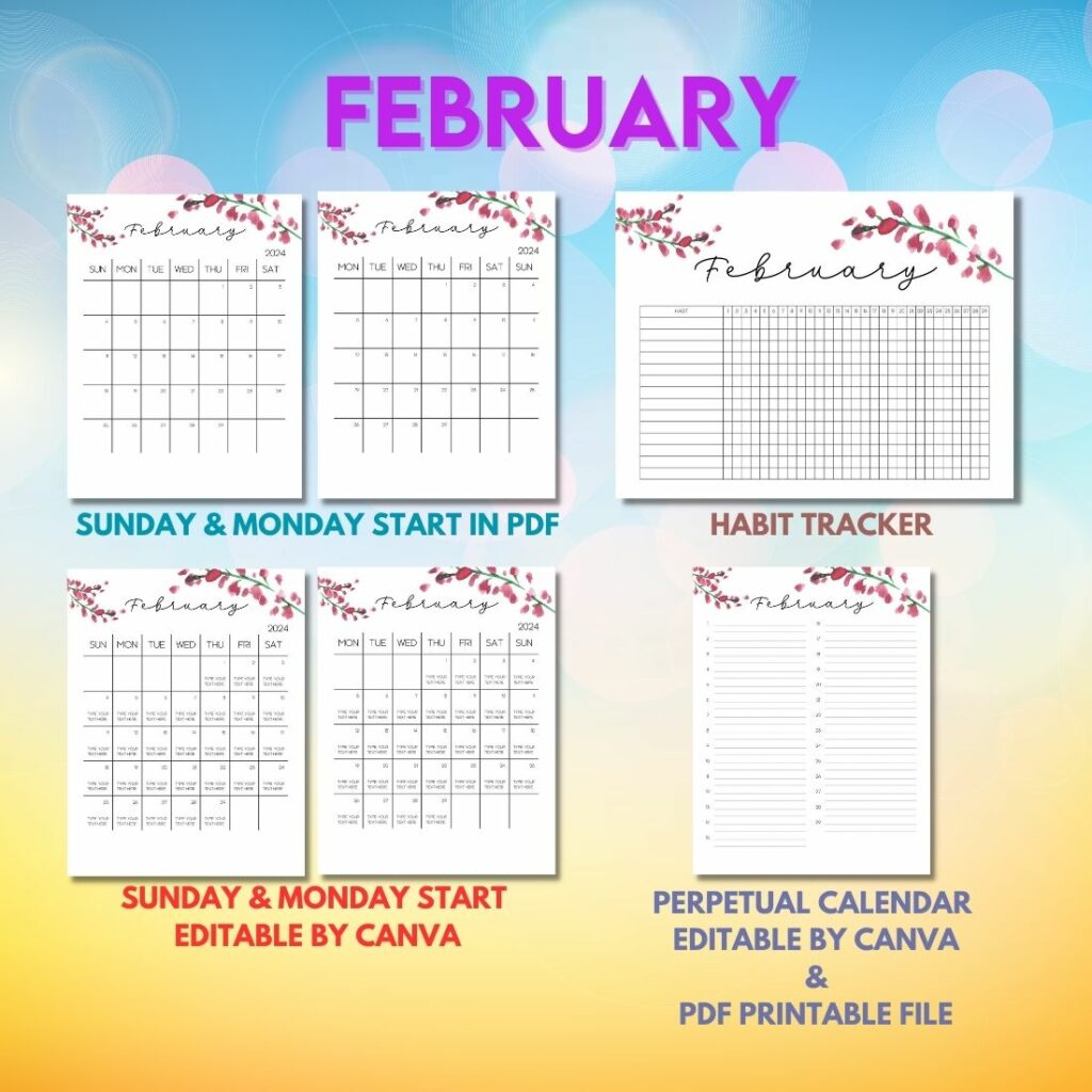 2024 Calendar Template Editable by Canva - MasterBundles