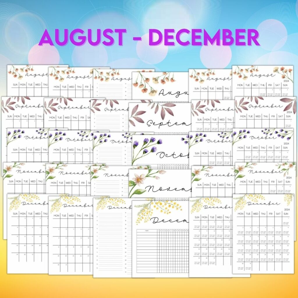 2024 Calendar Template Editable by Canva - MasterBundles