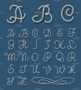Nautical alphabet ropes letters – MasterBundles