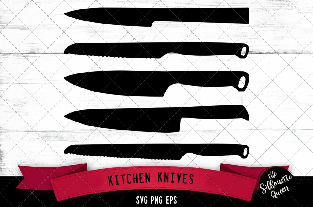 Kitchen Knives Silhouette Vector – MasterBundles